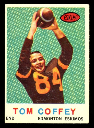 1959 TOPPS CFL FOOTBALL #45 Tom Coffey EX+ EDMONTON ESKIMOS Texas State | eBay