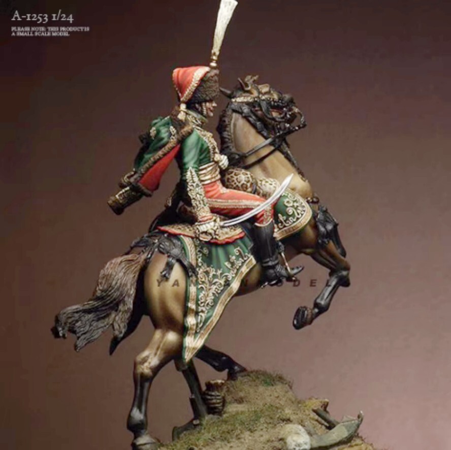 1/24 resin figures model Napoleonic era elite cavalry Unassembled ...