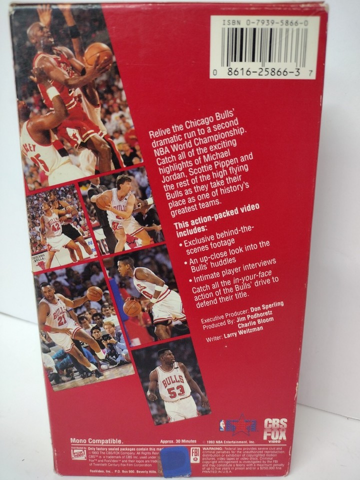1993 UNTOUCHABULLS Chicago Bulls 1991-1992 Champion VHS Special Edition ...
