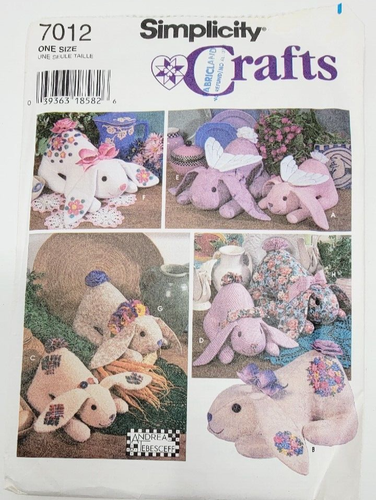 Simplicity Crafts 7012 Decorative Rabbit Bunny 9 & 12 inches Sewing ...