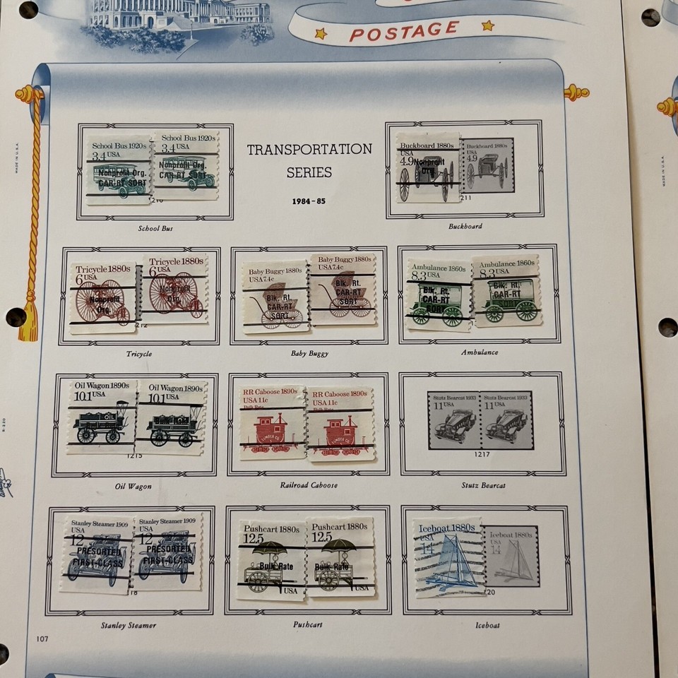 HUGE U.S. TRANSPORTATION STAMPS LOT ON ALBUM PAGES PRECANCELS, PAIRS ...