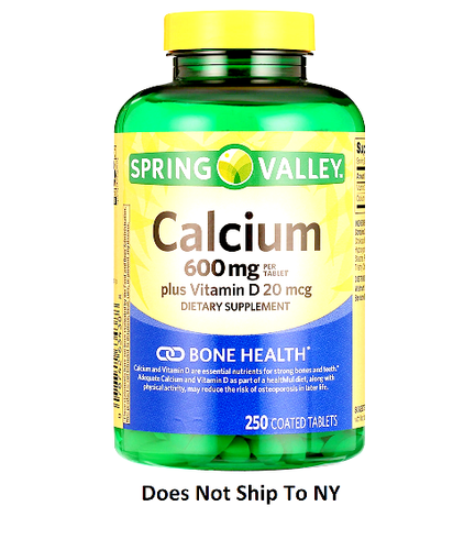 Spring Valley Calcium Supplement 600mg with Vitamin D 20mcg Bone Health ...
