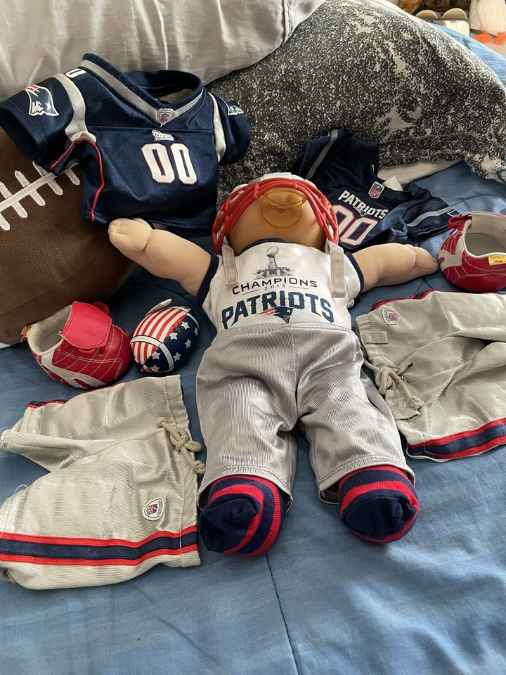 NEW ENGLAND PATRIOTS Build a Bear NFL outfit CABBAGE PATCH KIDS ...