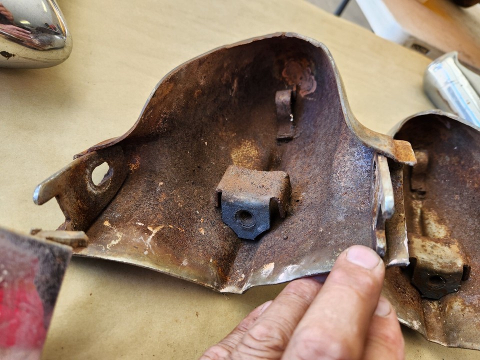 1956 Chevy Front Accessory Bumper Guard Set Used Original Over Rider | eBay