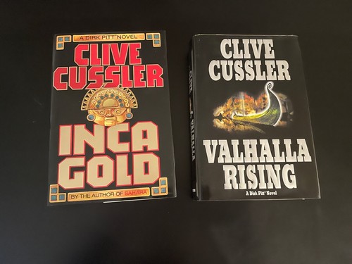 Lot of 2 Clive Cussler Inca Gold Vahalla Rising HCDJ 1st Ed. S1 | eBay