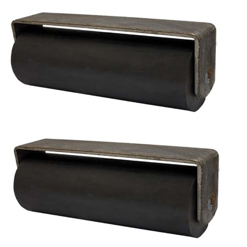6" Sliding Gate Rubber Guide Roller Steel Mounting Bracket Bearing ...