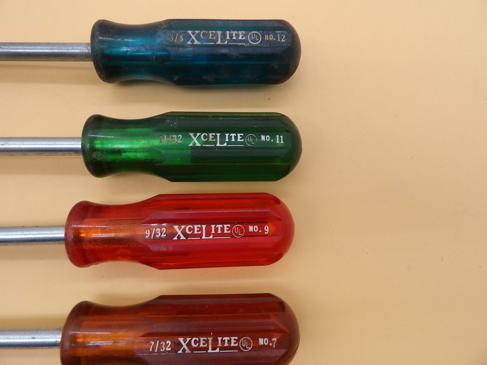 XceLite Lot Of 4 Piece Compact Nut Drivers #7, 9, 11 & 12-6 Point | eBay