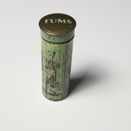 VTG TUMS Tin Push Bottom Tube Advertising Green Gold Train Ship Car | eBay