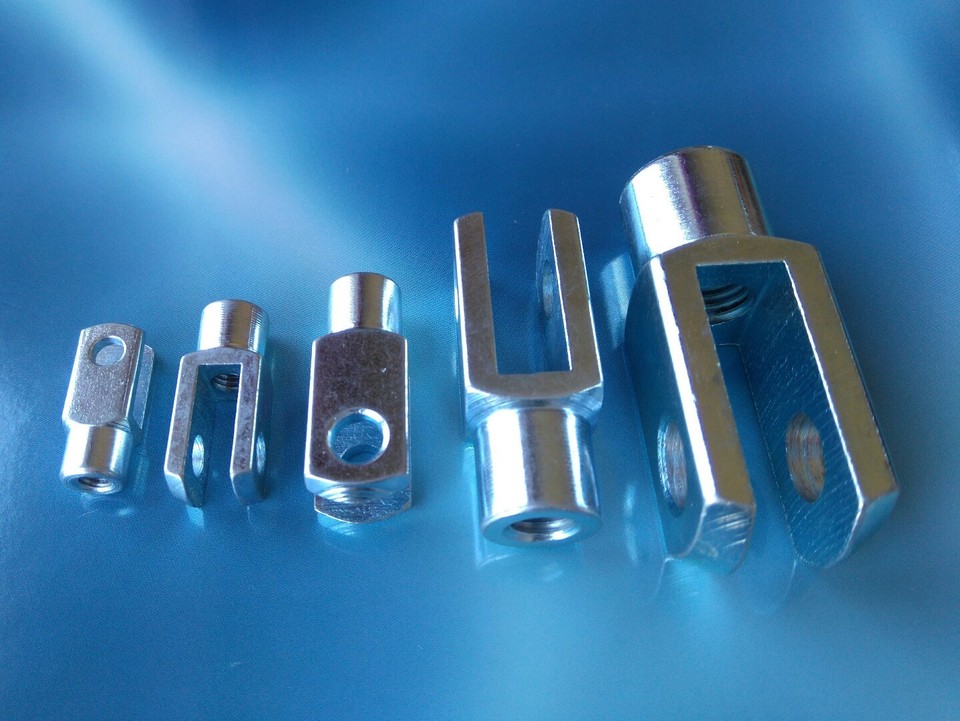 Clevis Fork Yoke Rod End Joint M4 M5 M6 M8 M10 M12 R/H Thread BZP Steel ...