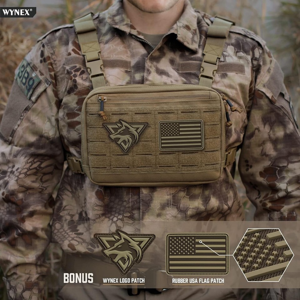 Tactical Chest Rig Bag of Laser Cut Design, Molle Chest Pouch Utility ...