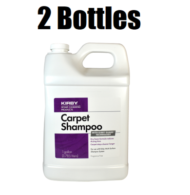 (2) Kirby Shampoo Vacuum Carpet Rug Shampoo Allergen Unscented Gallon ...