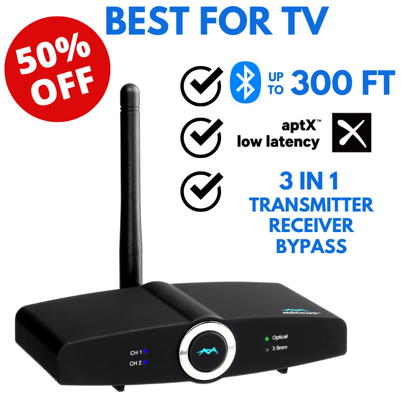 Bluetooth Range Extender transmitter for TV Speakers Stereo Headphones ...