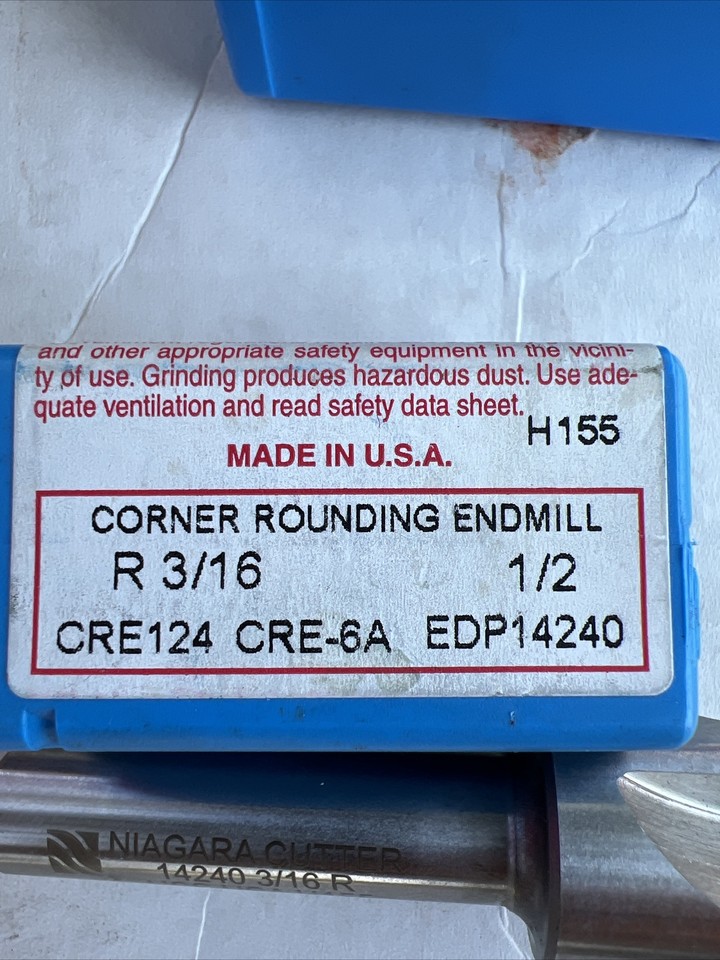 NEW NIAGARA CUTTER CORNER ROUNDING ENDMILL R3/16. 1/2 | eBay