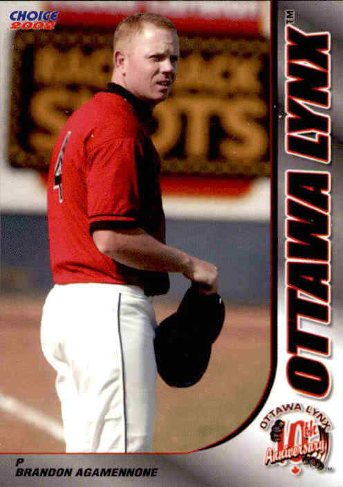2002 Ottawa Lynx Choice #1 Brandon Agamennone Crofton Maryland MD ...