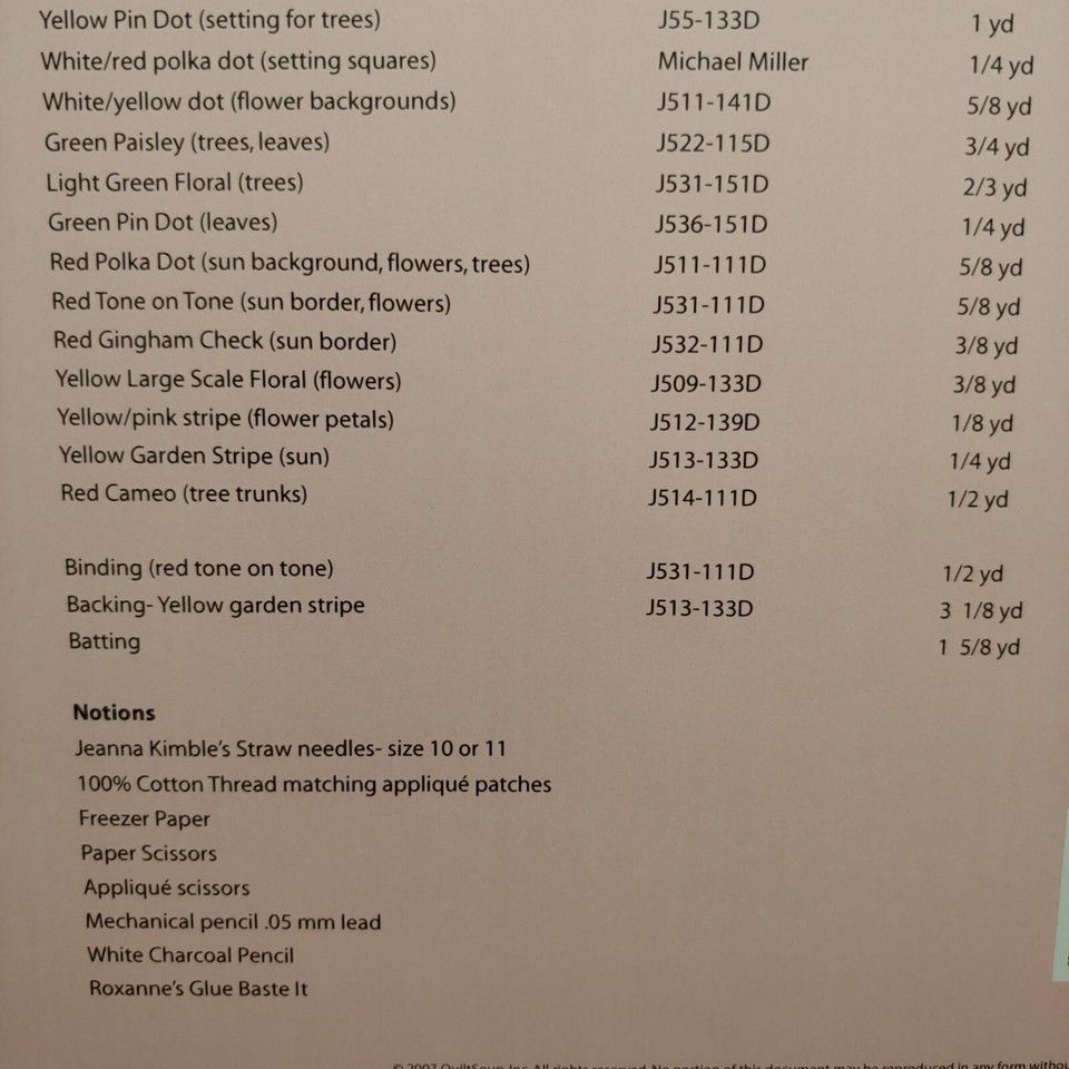 Checkered Floral Applique Quilt Pattern - 56x56 Spring Flowers Polk ...