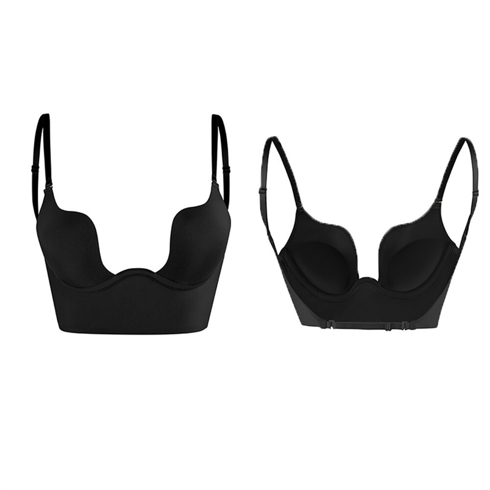 Sexy Backless Women Bras Multiway Bra Push Up Brassiere Deep U Lingerie ...