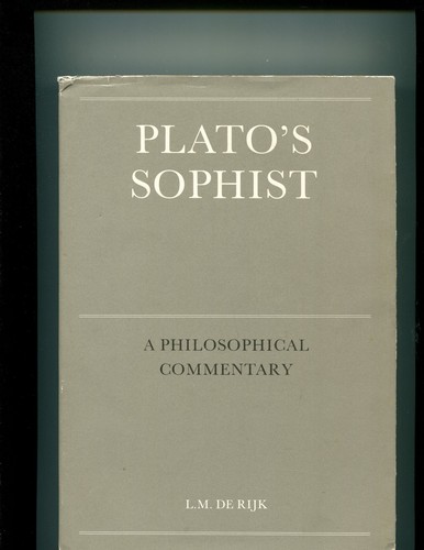 Plato's Sophist: A Philosophical Commentary | eBay