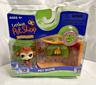 NIP Authentic Littlest Pet Shop LPS Display & Play MONKEY #351 (Super ...
