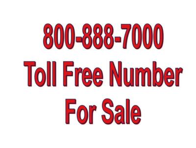 Toll Free Vanity Number 800-888-7000 | eBay