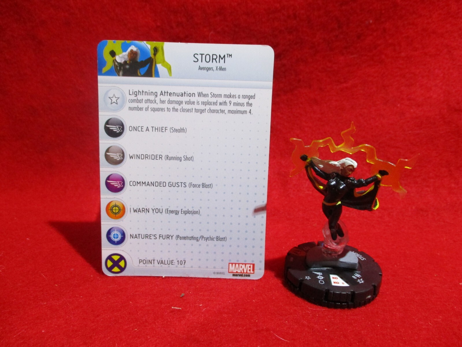 Heroclix Wolverine and the X-Men set Storm #065 Team Base figure w/card ...
