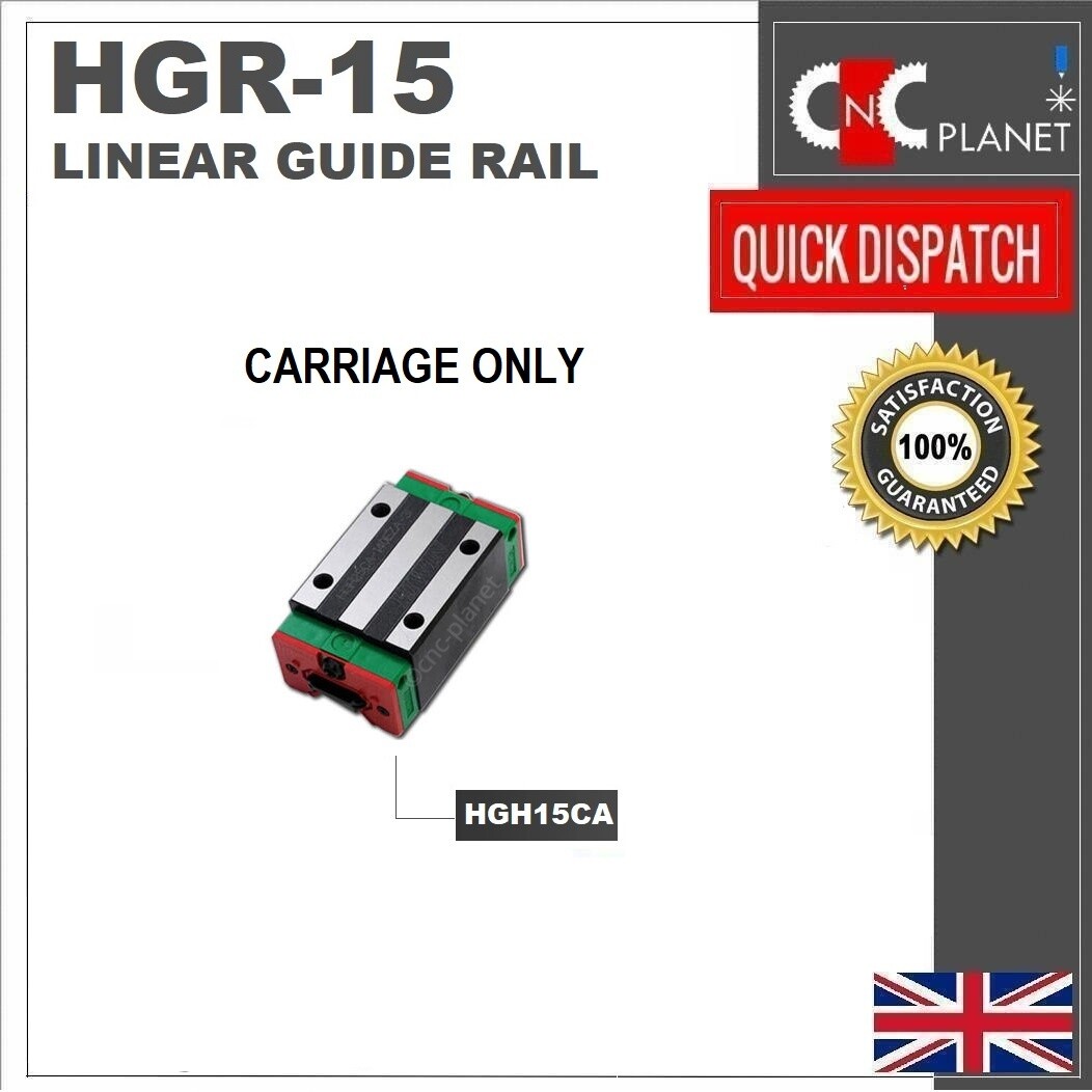 HGR SERIES 15mm LINEAR BEARING GUIDE SLIDE RAIL CARRIAGE BLOCK HGW15CA ...