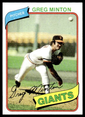1980 Topps Greg Minton #588 San Francisco Giants Baseball Card | eBay