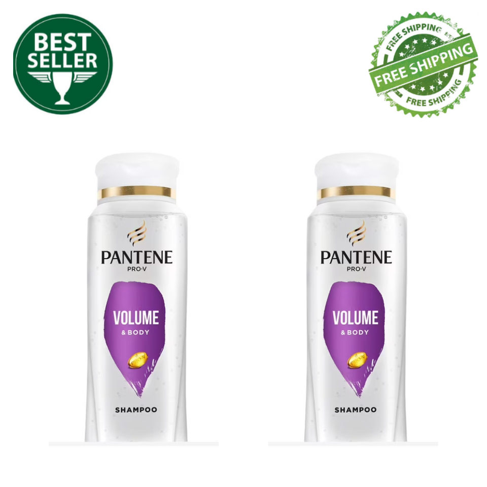 Pantene Pro-V Volume and Body Shampoo, All Hair Types, 10.4 Fl Oz ...