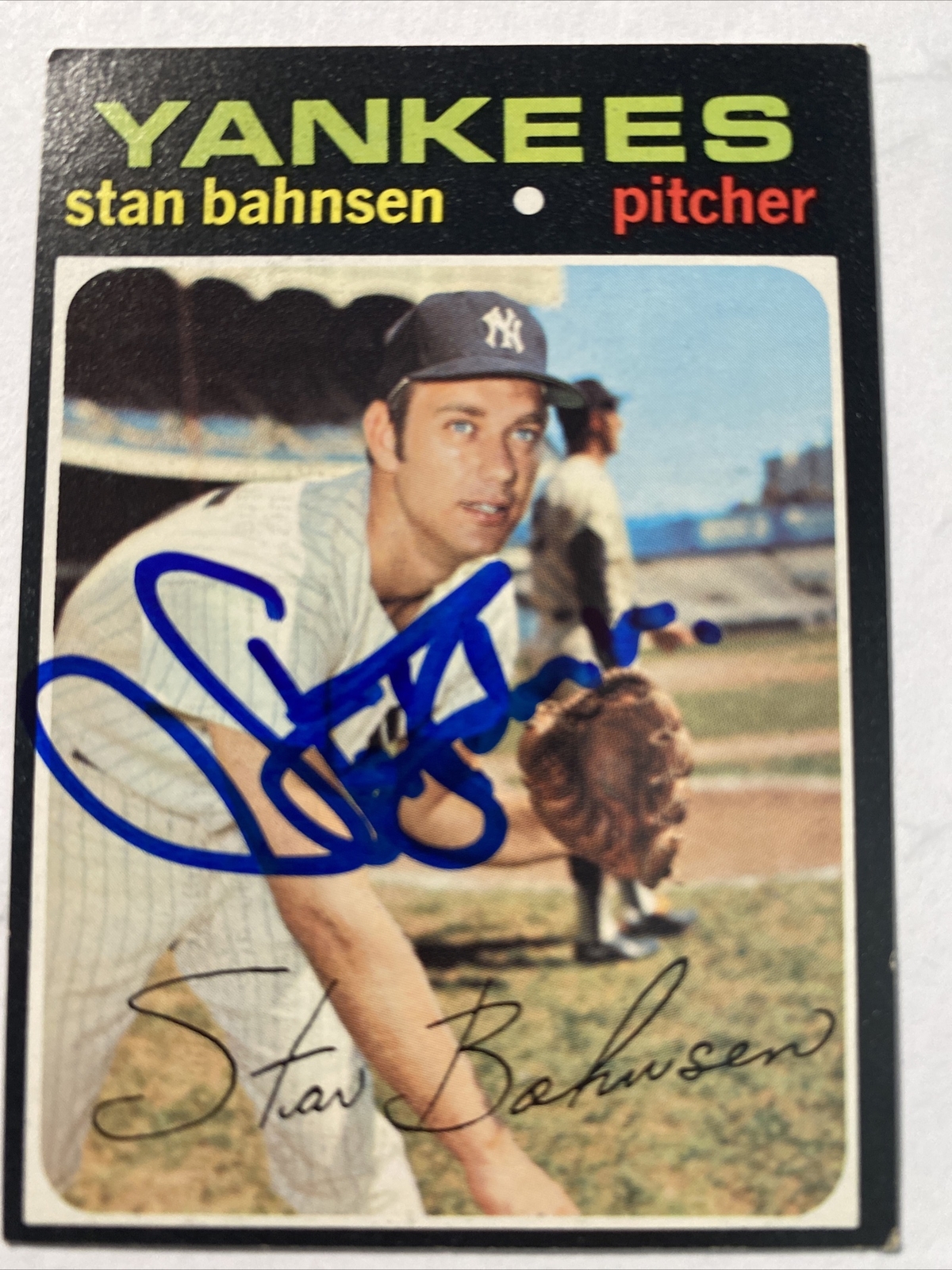 STAN BAHNSEN 1971 TOPPS #184 AUTOGRAPHED Card NEW YORK YANKEES | eBay
