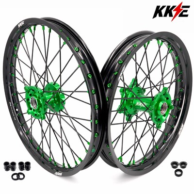 KKE 21/19 CNC Wheels Rims For Kawasaki KX250F KX450F 2006-2018 KX125 ...