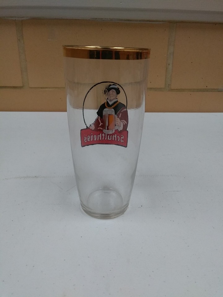 Schultheiss Bier 0.2l German Beer Glass Germany Vintage Barware Veba 8 ...