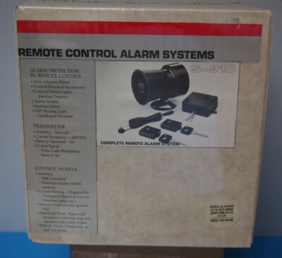 VINTAGE S-910 CAR ALARM SYSTEM NEW IN BOX SIREN CONTROLLERS KEYPADS | eBay