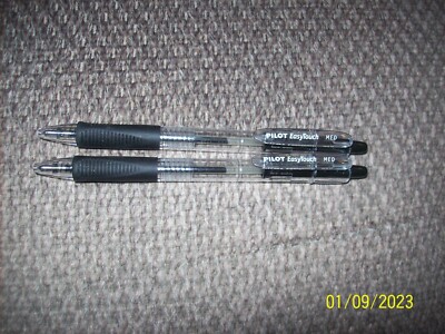 Pilot Easy Touch Fine Point 2-Pack Retractable Black Ballpoint Pens | eBay