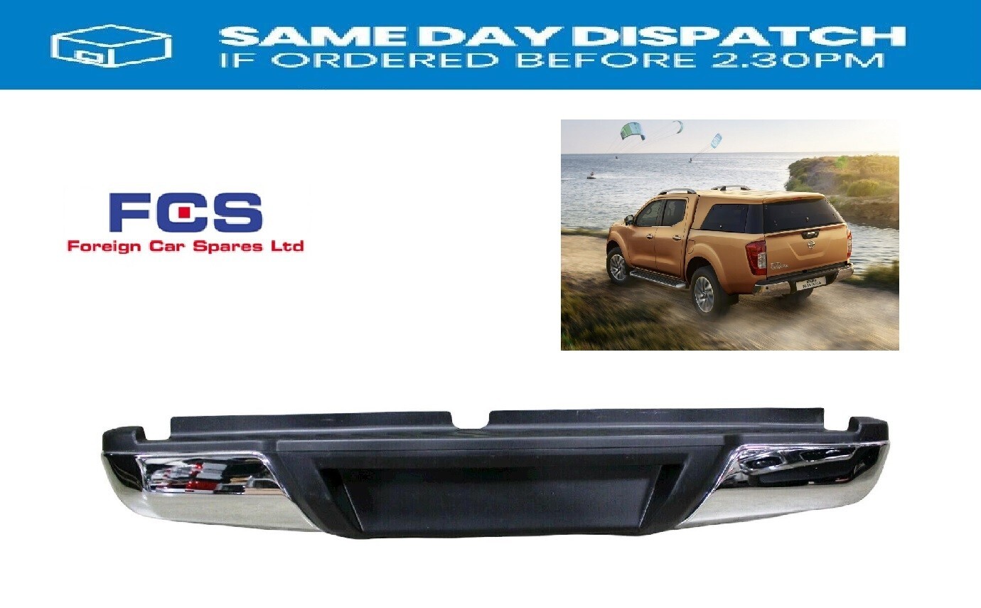 FITS NISSAN NAVARA NP300 2015+ D23M REAR CHROME PLATED BUMPER WITH ...