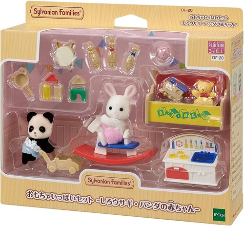 Calico Critters White Rabbit Panda Toy Set Sylvanian Families Epoch ...