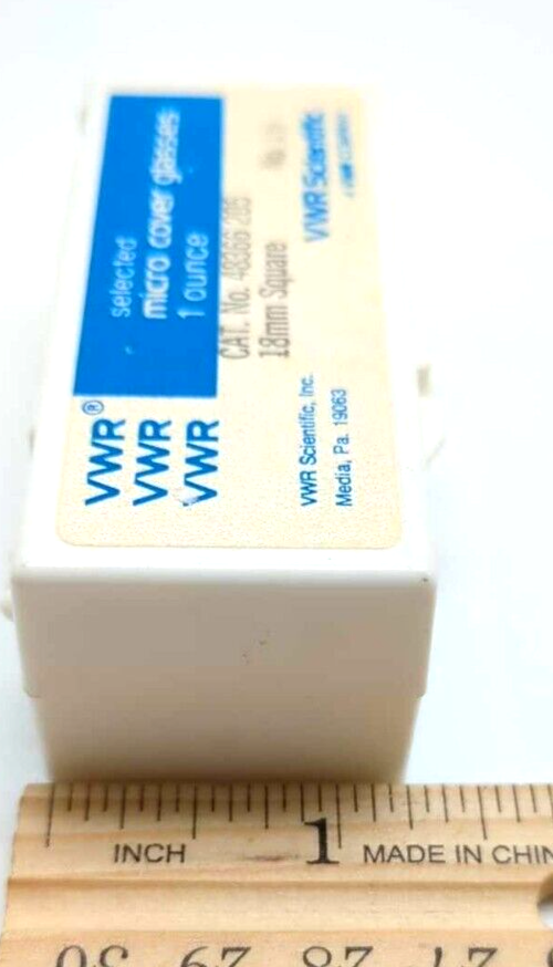 VWR Micro Cover Glasses 1 OZ 18MM Square CAT #48366 205 NO. 1 1/2 | eBay