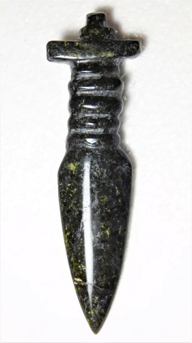 Inuit Eskimo serpentine carving sculpture INUIT DAGGER by Napachie | eBay