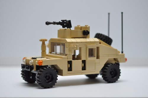 Military HMMWV H1 Tan with Turret Model Compatible with Real LEGO ...