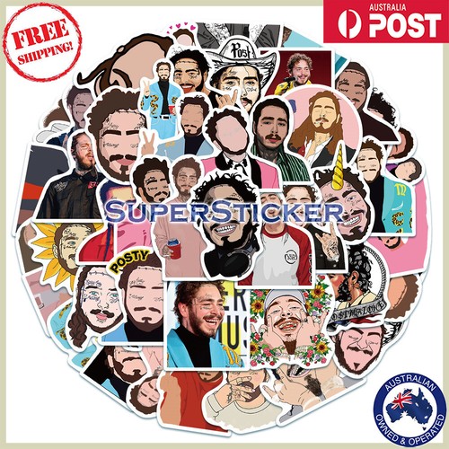 50pcs Post Malone Rapper Singer Stickers Bomb Vinyl Waterproof ...