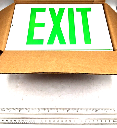 Siltron Green 2 Sided Exit Sign WXLA2GWWU-DMP, 199-4870SIL-TCP, 27D99 ...