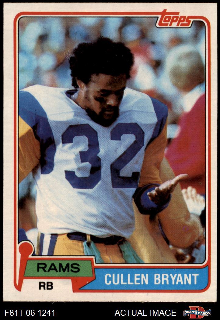 1981 Topps #273 Cullen Bryant Rams Colorado 5 - EX F81T 06 1241 | eBay