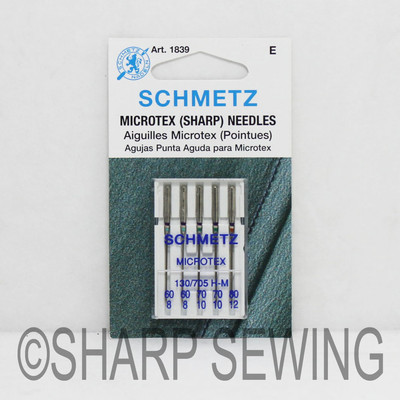 5PK SCHMETZ MICROTEX SHARP SEWING MACHINE NEEDLES | eBay