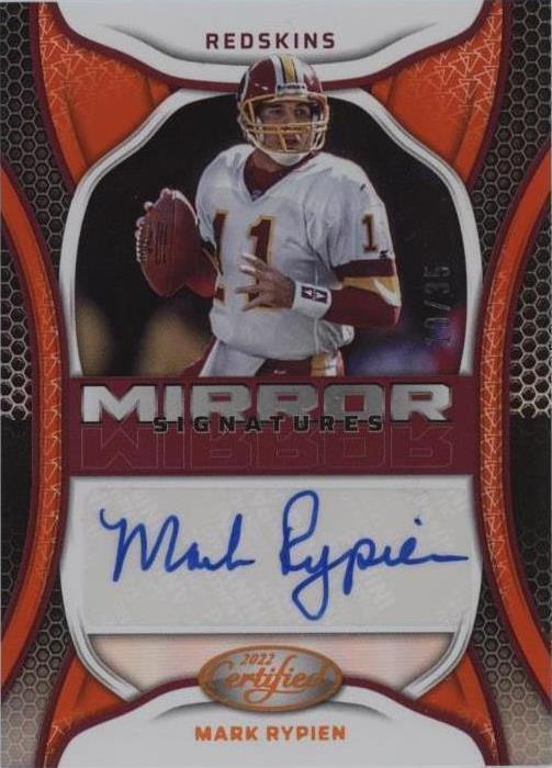 2022 Panini Certified - Mirror Signatures Mark Rypien #MS-MR Orange /35 ...