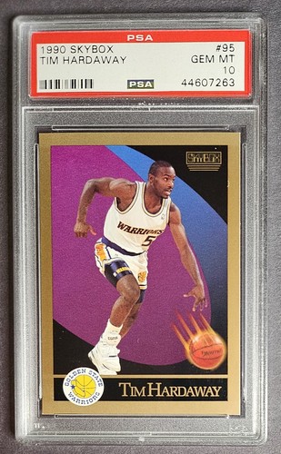 1990-91 Skybox #95 Tim Hardaway RC PSA 10 Gem Mint G.S. Warriors Rookie ...