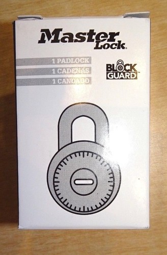 Master Lock Pad Lock - Locker Locks Block Guard Silver w/ Black Face ...