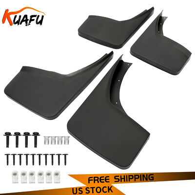 For 14-19 GMC Sierra 22894860 Front & Rear Black Grain Molded Splash ...