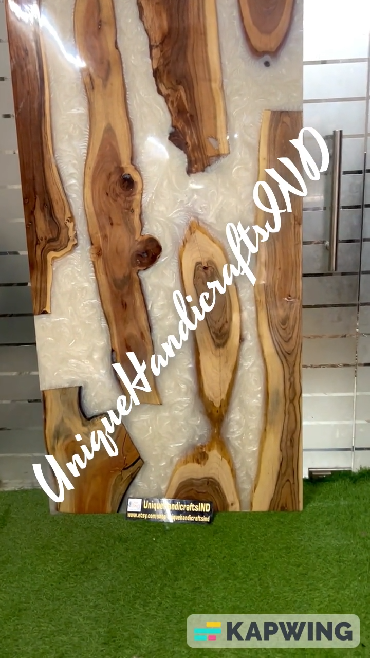 Epoxy Resin Door, Walnut Wooden Door, Custom Size Live Edge Hanging ...