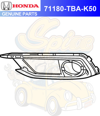 Guarnizione paraurti anteriore originale Honda 71180-TBA-K50 RH ...