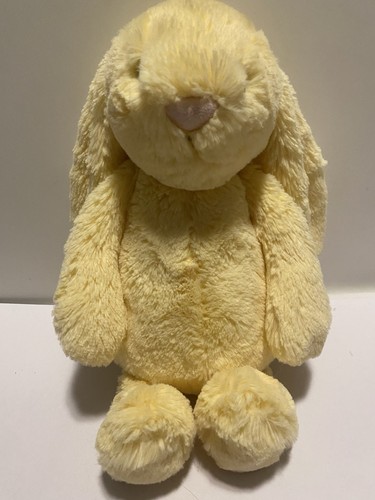 Jellycat Bashful Bunny Lemon Pale Yellow Rabbit 12” Plush Toy Beatiful ...