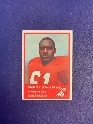1963 Fleer Football Card #87 Charles (Chuck) Gavin - Denver Broncos ...