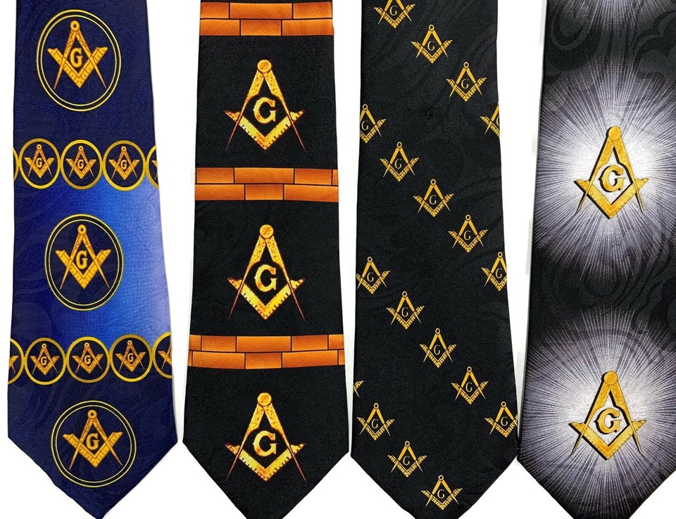 Pack of 4 Steven Harris Men's Masonic Necktie Mason Neck Tie | eBay